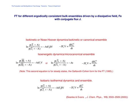 Ppt The Fluctuation And Nonequilibrium Free Energy Theorems Theory And Experiment Powerpoint