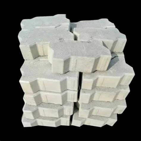 Gray Zig Zag Interlocking Concrete Block For Flooring Thickness Mm At Piece In Chitrakoot