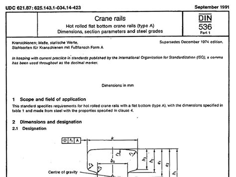 What is DIN536 | DIN536 crane rail supplier from China- Glory Rail