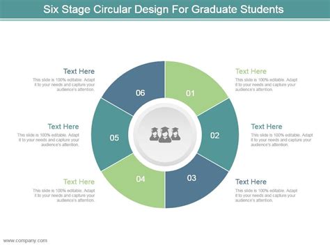 Six Stage Circular Design For Graduate Babes Ppt Design
