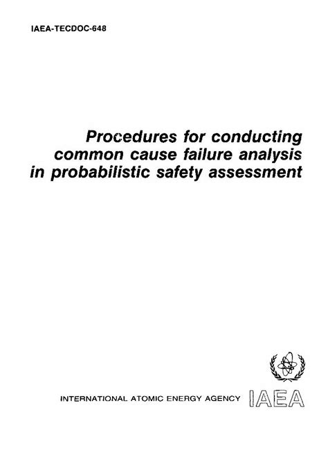PDF Procedures For Conducting Common Cause Failure Analysis In The Publications Of