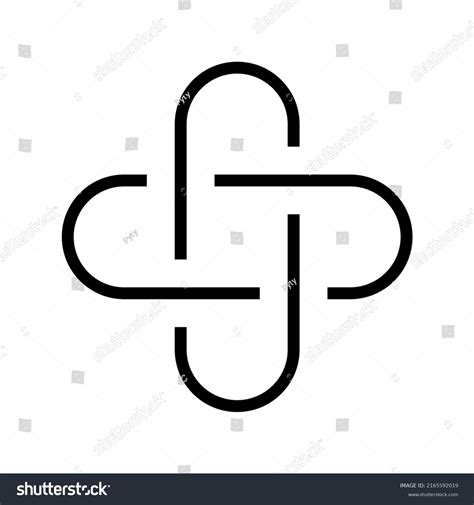 Two Intertwined Loops Vector Sign Stock Vector Royalty Free