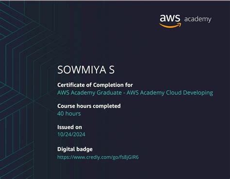 sowmiya s on linkedin aws cloudcomputing clouddevelopment