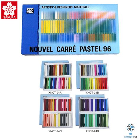 Sakura Nouvel Carre Pastel 96 Colours Set Arts Craft Pastels Artist