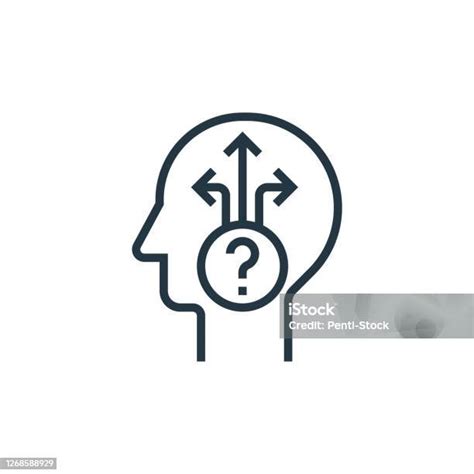 흰색 배경에서 격리된 불확실성 벡터 아이콘입니다 웹 사이트 디자인 및 모바일 앱 개발을위한 개요 얇은 라인 불확실성 아이콘 얇은 선 불확실성 윤곽선 아이콘 벡터 그림입니다