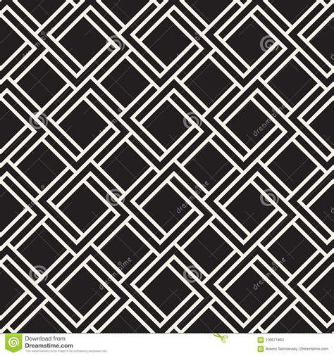 Vector Seamless Lattice Pattern Modern Stylish Texture With Monochrome Trellis Repeating