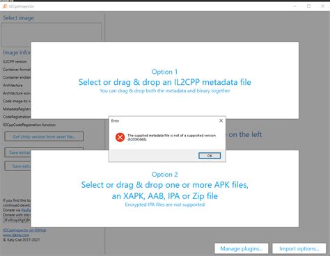 the supplied metadata file is not of a supported version 920093868