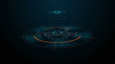 Future Concept Virtual Touch User Interface Hud With Hologram