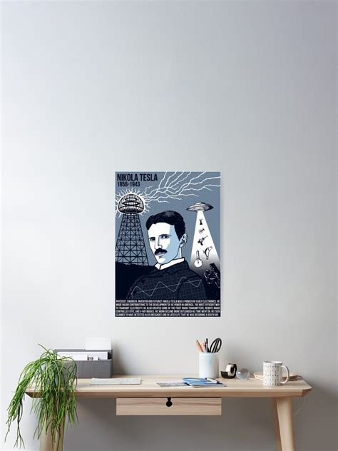 Illustrating Great Minds Nikola Tesla Poster For Sale By Benzombie