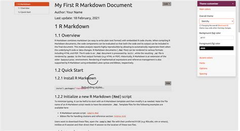 Rmarkdownbslib Spinner And Text Prominently Visible When Page