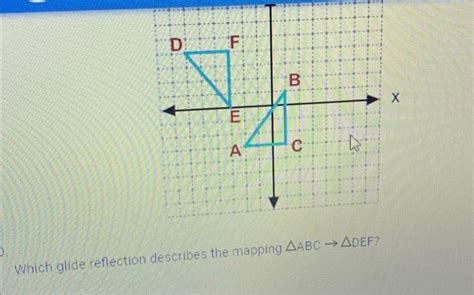 solved which glide reflection describes the mapping