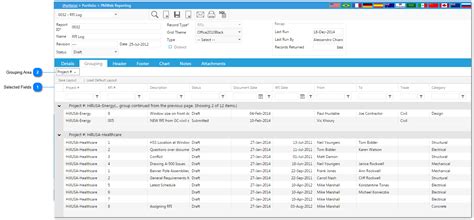 Topic Grouping Within A Report
