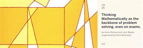 Think Mathematically As The Backbone Of Problem Solving Even On Exams