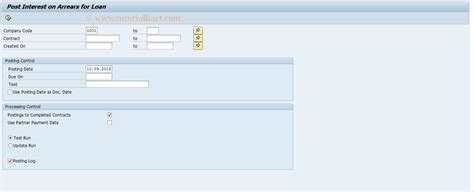 FNM SAP Tcode Post Interest On Arrears