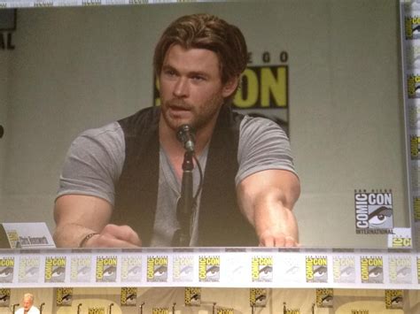Chris Hemsworth Flexing Biceps