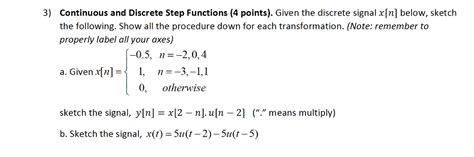 Solved Continuous And Discrete Step Functions 4 Points Chegg Com