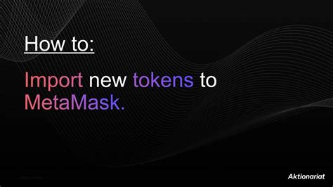 tutorial 7 how to add a new token to your metamask wallet youtube