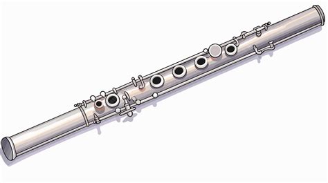 Cute Cartoon Flute Illustration On A White Background Premium Ai