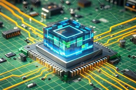 电子元件ai数字艺术 科技3d渲染科技感立方体电子元件电路板插画 Ai图片免费下载 Jpeg格式 512像素 编号71358899 千图网
