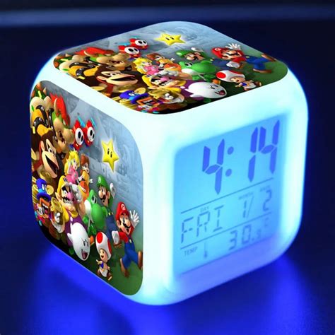 Звуковые светодиодные часы будильник 7 цветных сенсорных световых настольных часов игрушки ежики