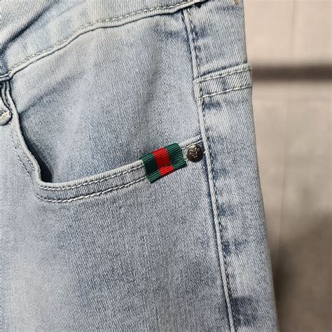 구찌 자가드포켓 연청 청바지 팬츠반바지 오버레플 레플리카