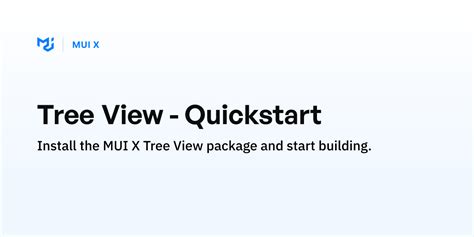 Tree View Quickstart Mui X