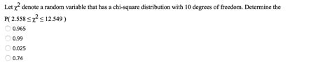 Solved Let X Denote A Random Variable That Has A Chi Square Chegg