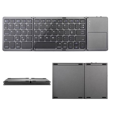 Sg Stock B033 Mini Folding Keyboard Bluetooth Foldable Wireless Keypad Touchpad Windows