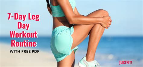 7 Day Leg Day Workout Routine With Free Pdf Download Now