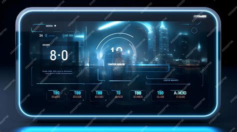 premium photo a futuristic smart mirror displaying realtime