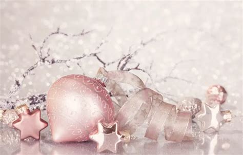 Обои шарики украшения праздник Новый Год Рождество Christmas New Year на телефон и рабочий