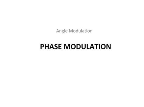 Analog Modulation Ppt