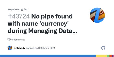No Pipe Found With Name Currency During Managing Data Tutorial Issue Angular