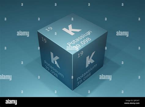 Potassium 3d Rendering Of Symbols Of The Elements Of The Periodic