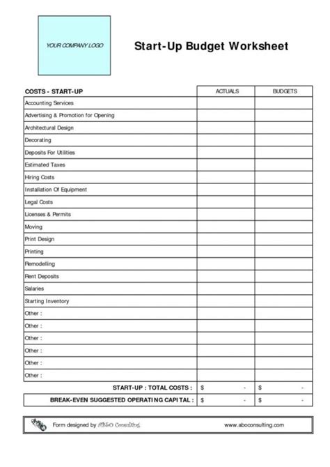 Excel Startup Template A Comprehensive Guide To Launching Your