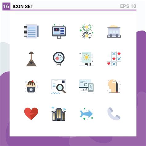 User Interface Pack Of 16 Basic Flat Colors Of Note Gear Paper You