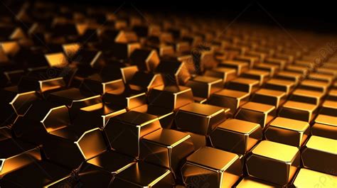 Ilustración Digital De Fondo Geométrico Abstracto Textura De Pared De Panal Dorado Con Grupos