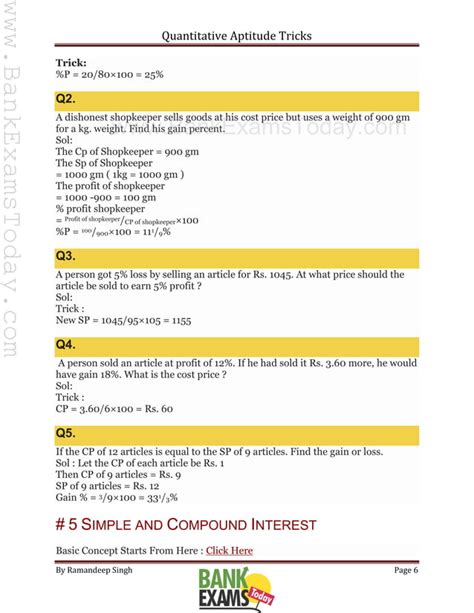 Quantitative Aptitude Shortcut Tricks Pdf Stocks And Bonds