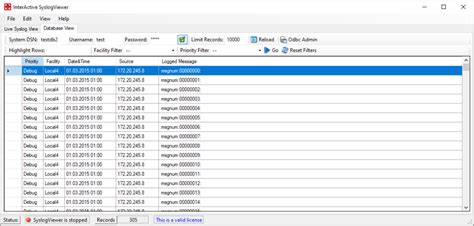 Review Log Database With Interactive Syslogviewer Adiscon