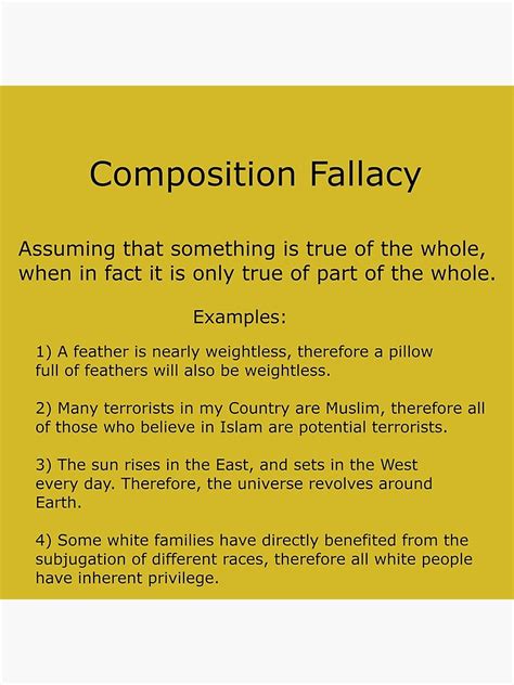 Composition Fallacy Premium Matte Vertical Poster Sold By Lonni