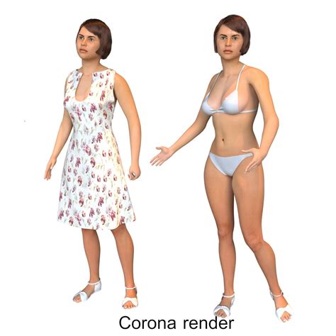 women real cloth simulation conversation loop animated 4 3d model 70