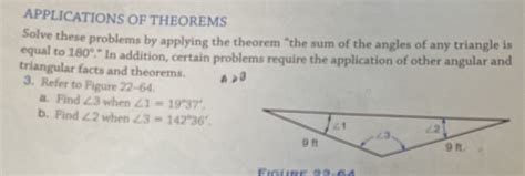 Solved APPLICATIONS OF THEOREMS Solve These Problems By Applying The Course Hero
