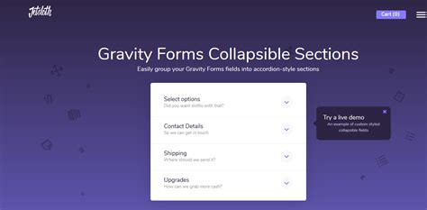 jetsloth gravity forms collapsible sections creativesea