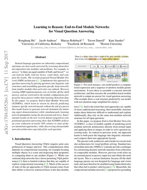 Pdf Learning To Reason End To End Module Networks For Visual Question Answering