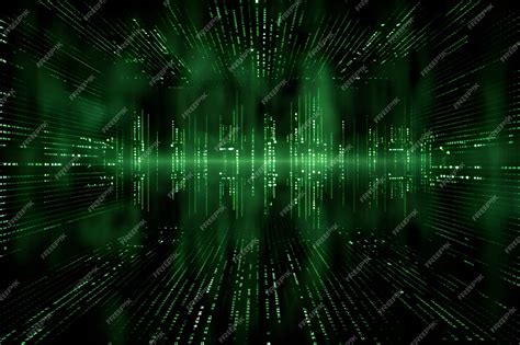 Premium Ai Image Green Digital Binary Data On Computer Screen