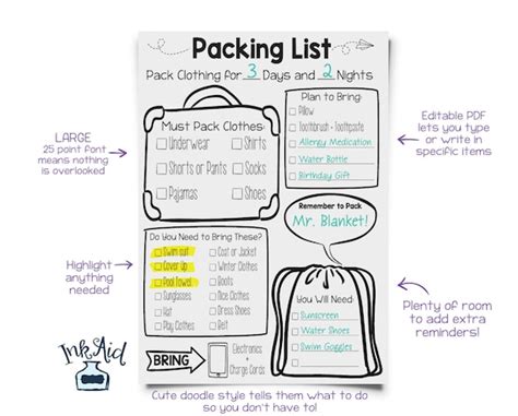 School Trip Packing List 60 Photos