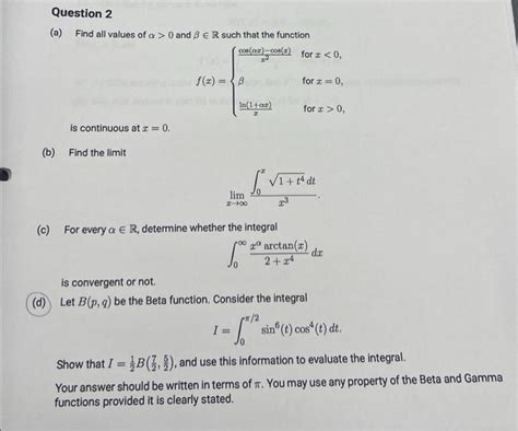 solved a find all values of α 0 and β∈r such that the