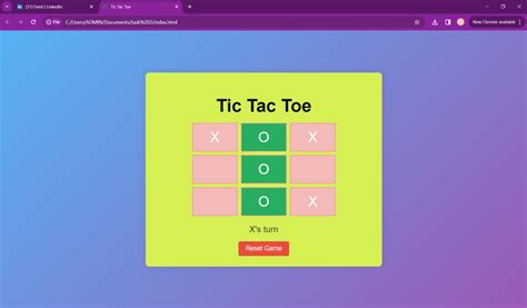 Kashish Naik On Linkedin Webdevelopment Internshipjourney Tictactoegame