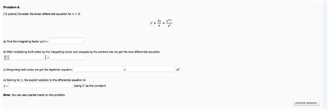 Solved 12 Points Consider The Lineer Differential Equation