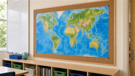 How To Make A Large Classroom World Map Poster At Home Rasterbator